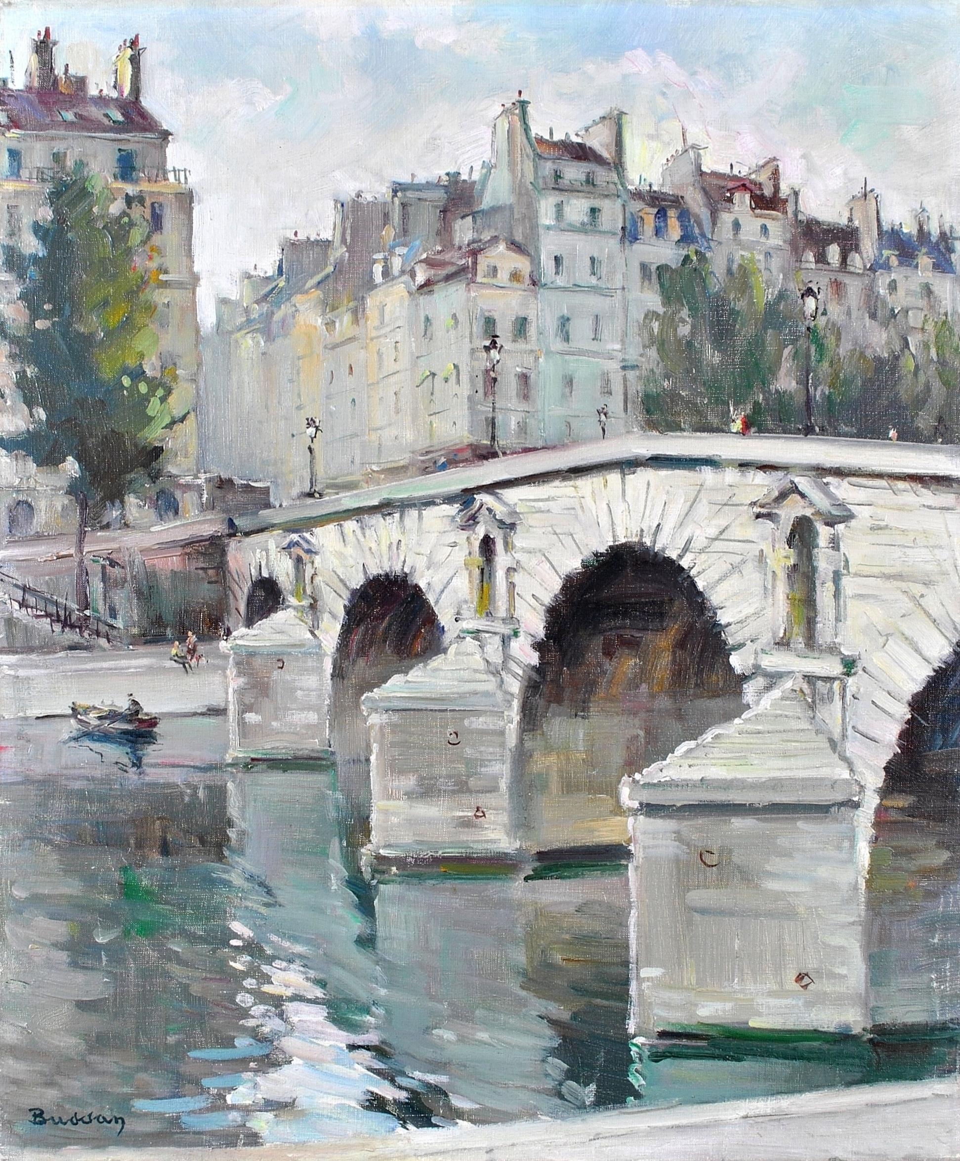 20th Century French School - Le Pont Marie - Bridge on the Seine River ...