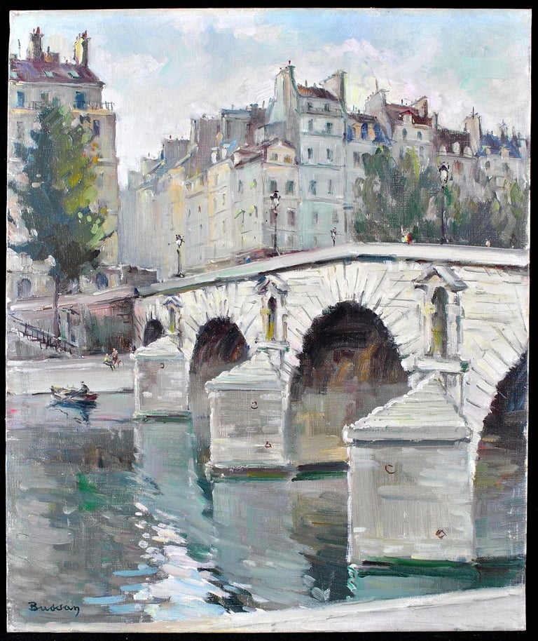 20th Century French School - Le Pont Marie - Bridge on the Seine River ...