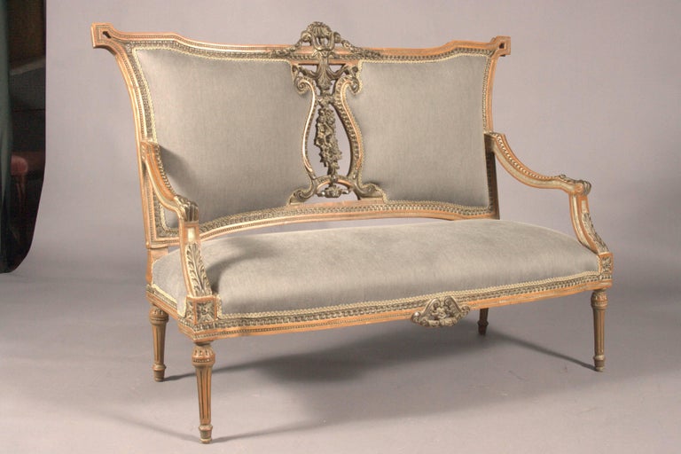 20th Century French Seating Group in the Louis Seize Style Beechwood ...