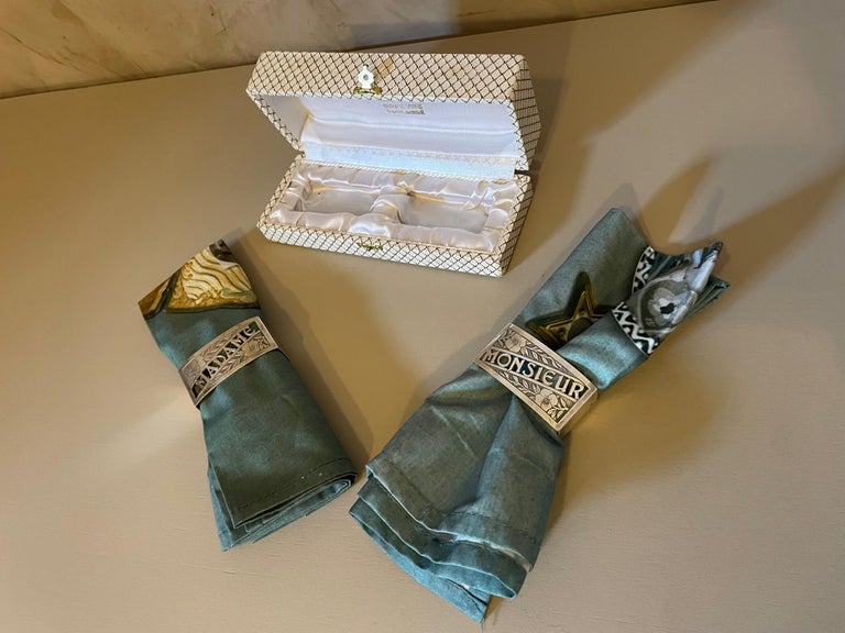 20th Century French Silver Plated Napkin Rings, 1920s For Sale at 1stDibs
