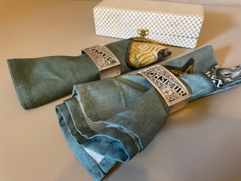 20th Century French Silver Plated Napkin Rings, 1920s For Sale at 1stDibs