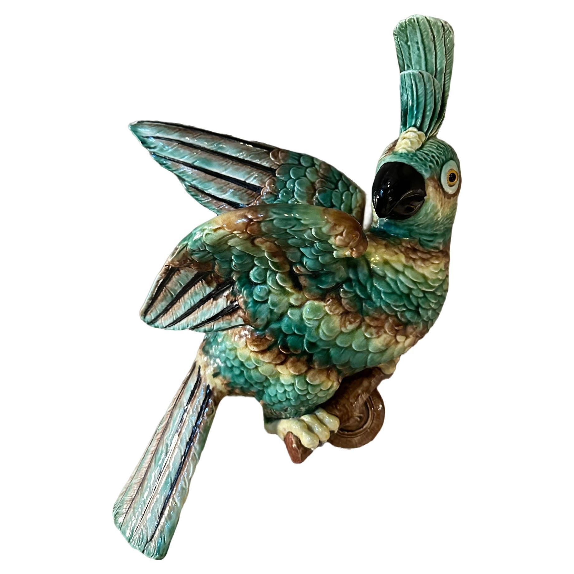 20th century French Vallauris Ceramic Parrot, 1950s For Sale at 1stDibs