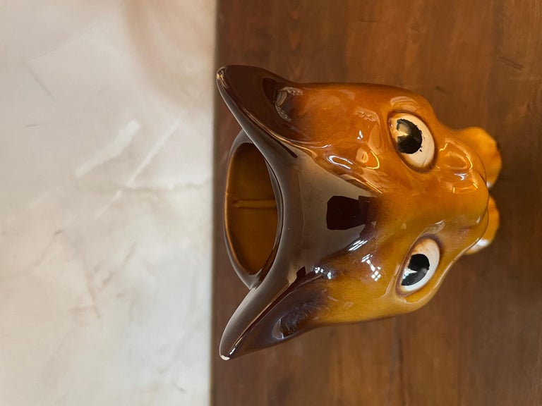 20th Century French Vintage Ceramic Cat Pitcher, 1960s For Sale at 1stDibs