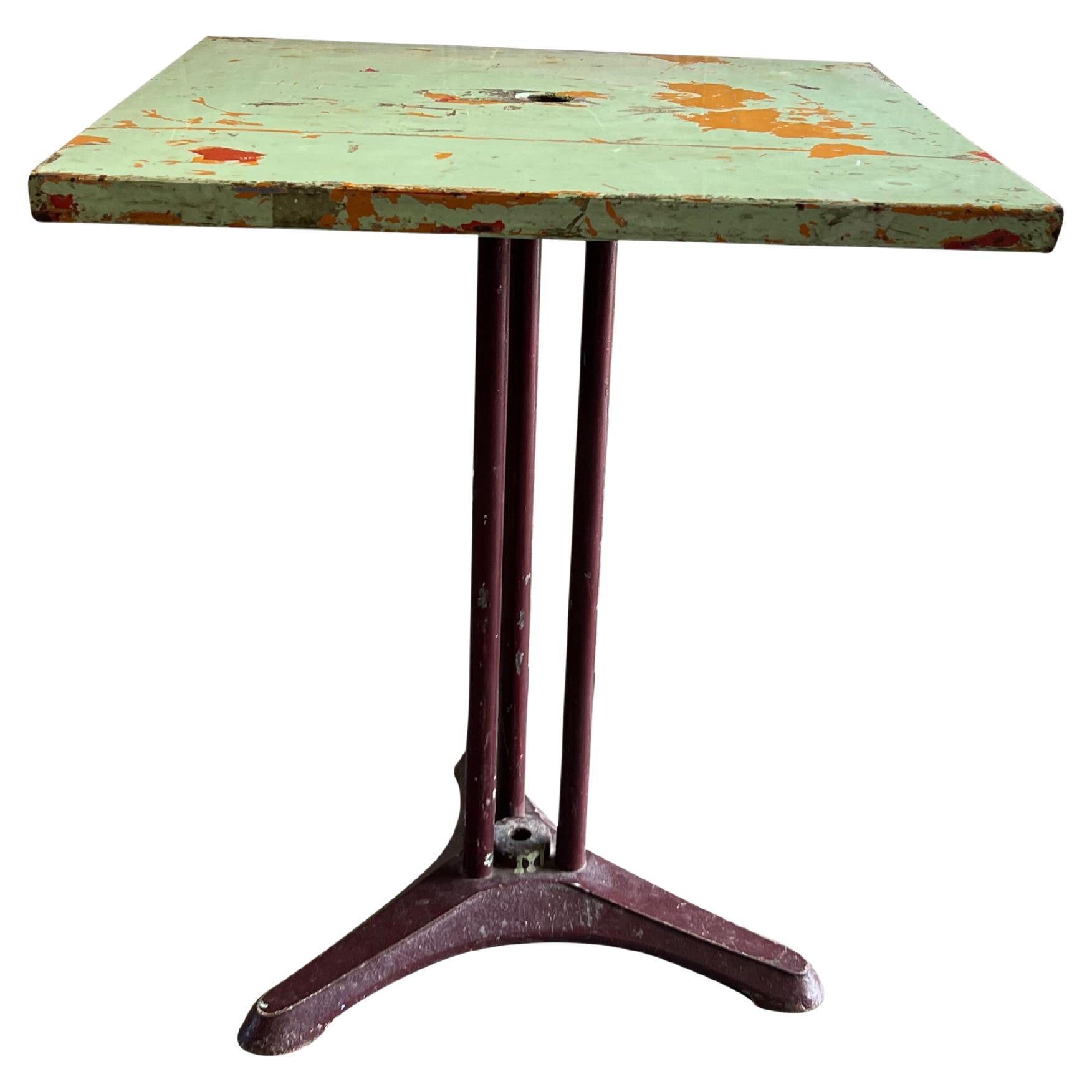 20th Century French Metal Bar Table - Vintage Parisian Bistro Table ...