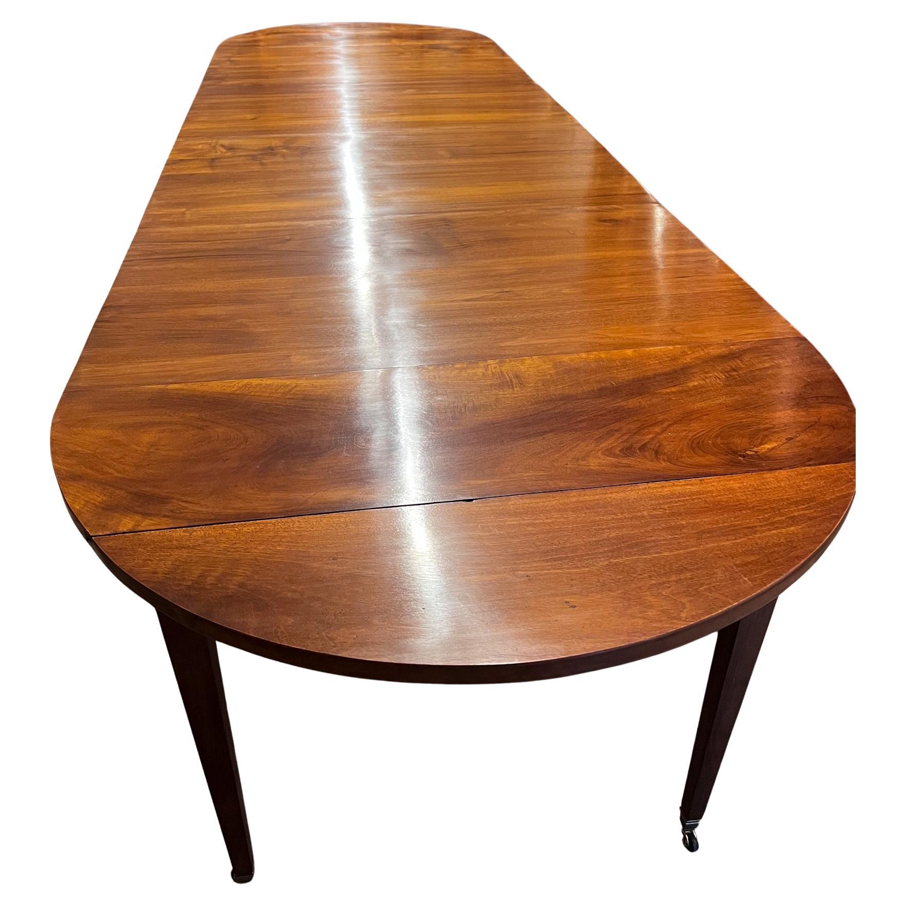 20th Century French Walnut Extension Table with Four Leaves Circa 1900 ...
