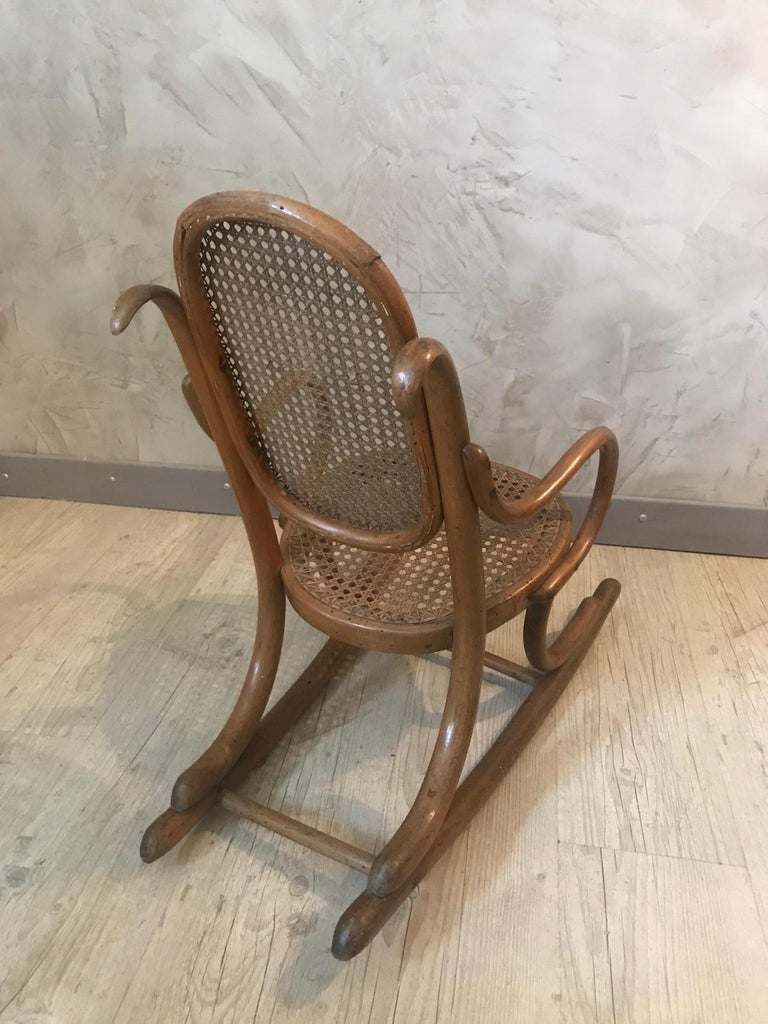 20th Century French Wood and Cane Child Rocking Chair, 1920s at 1stDibs ...