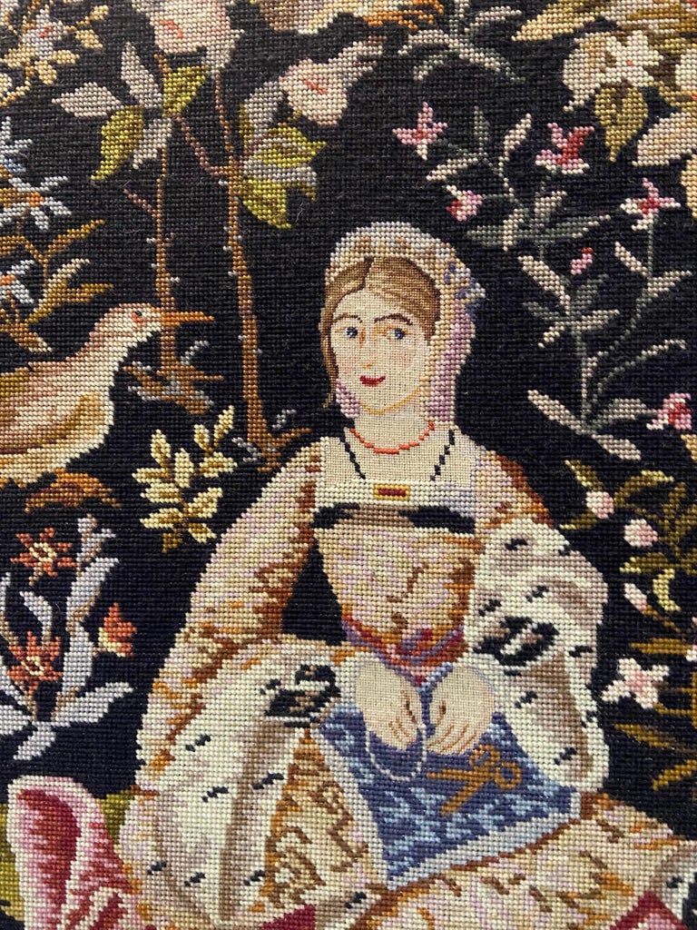 20th Century French Wool Machine Made Tapestry in Style of Aubusson ...