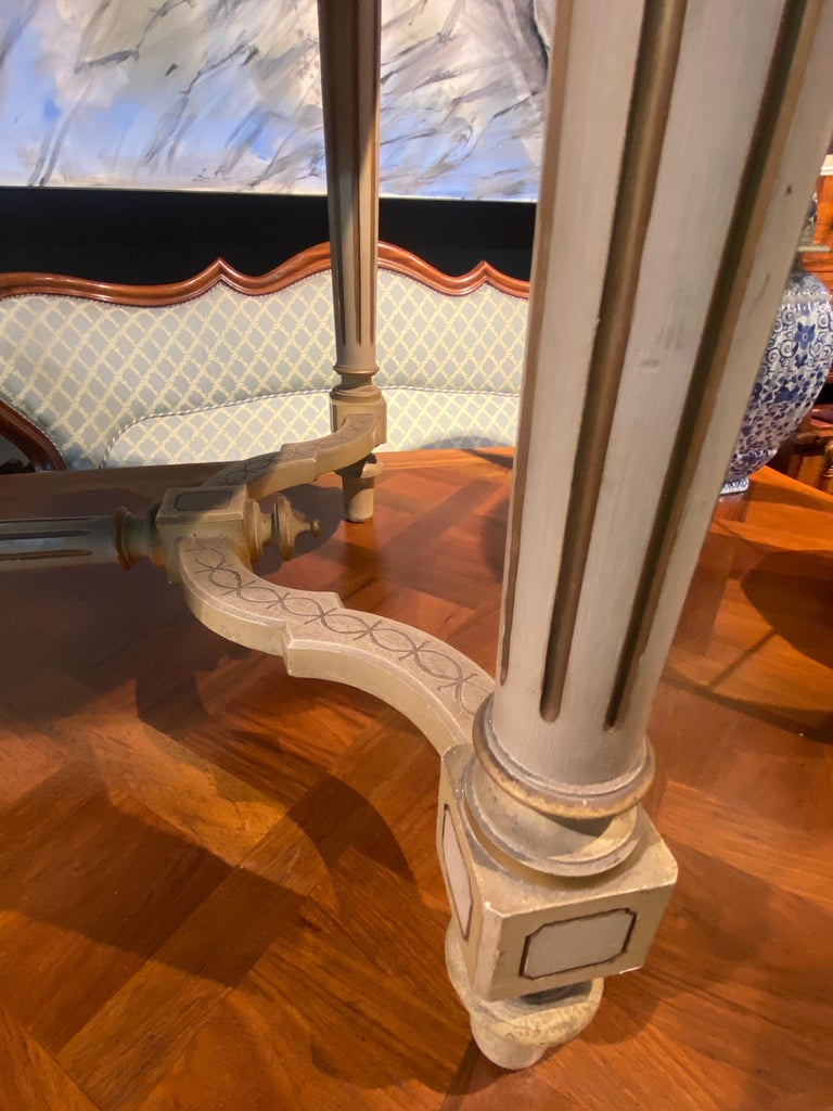 20th Century French Writing Table Hand Carved and Painted in Louise xvi ...