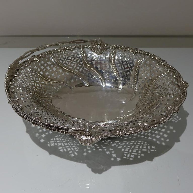 20th Century George V Sterling Silver Cake Basket London 1917 Crichton ...