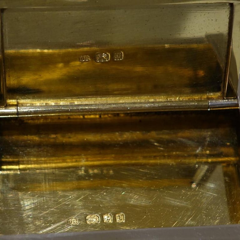 20th Century George V Sterling Silver Snuff Box London 1918 Omar ...