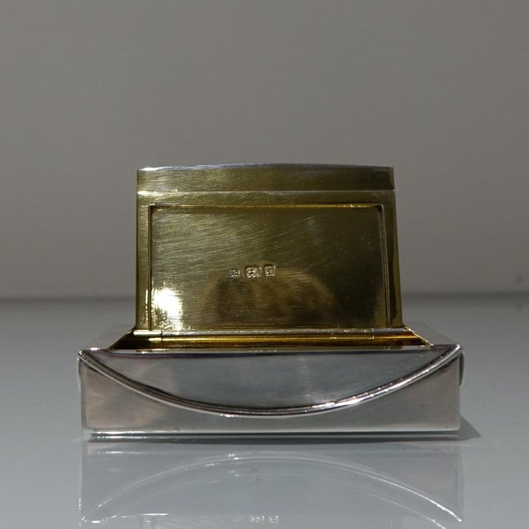 20th Century George V Sterling Silver Snuff Box London 1918 Omar ...
