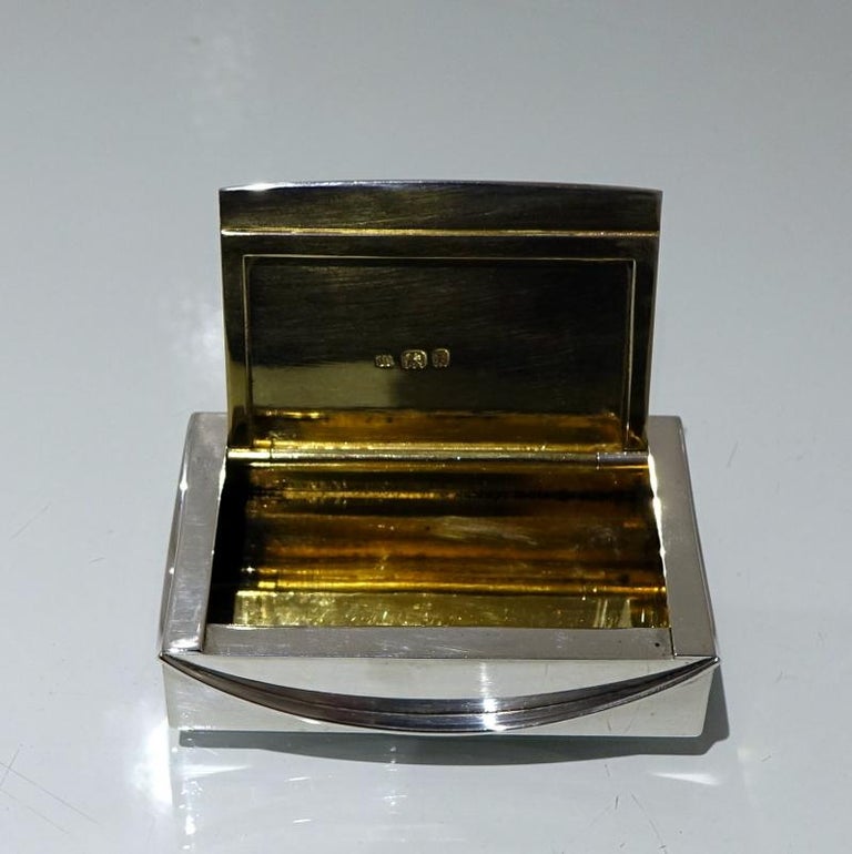 20th Century George V Sterling Silver Snuff Box London 1918 Omar ...