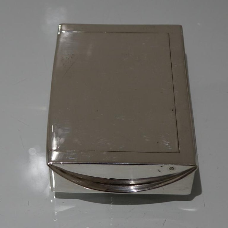 20th Century George V Sterling Silver Snuff Box London 1918 Omar ...