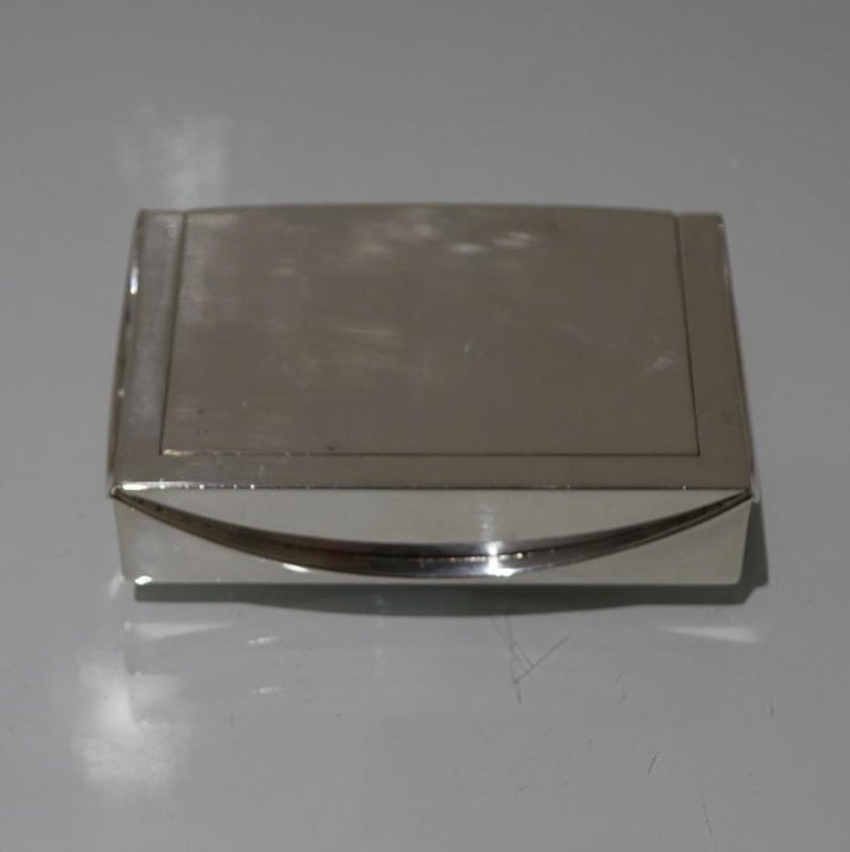 20th Century George V Sterling Silver Snuff Box London 1918 Omar ...