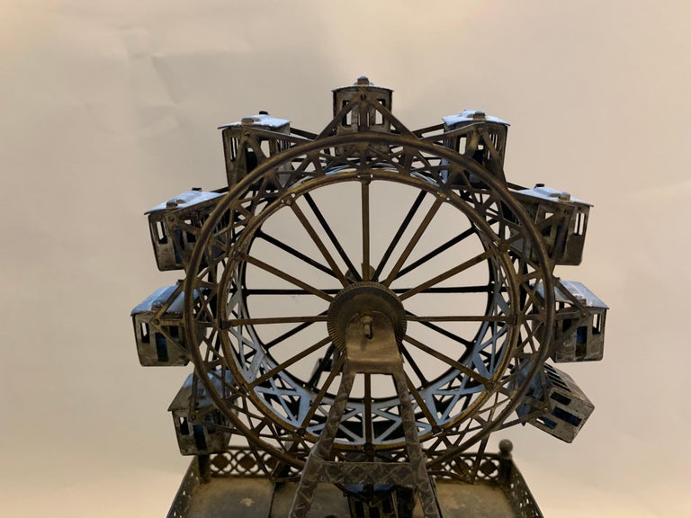20th Century German Ferris Wheel Novelty Automaton Brass Carriage Clock ...