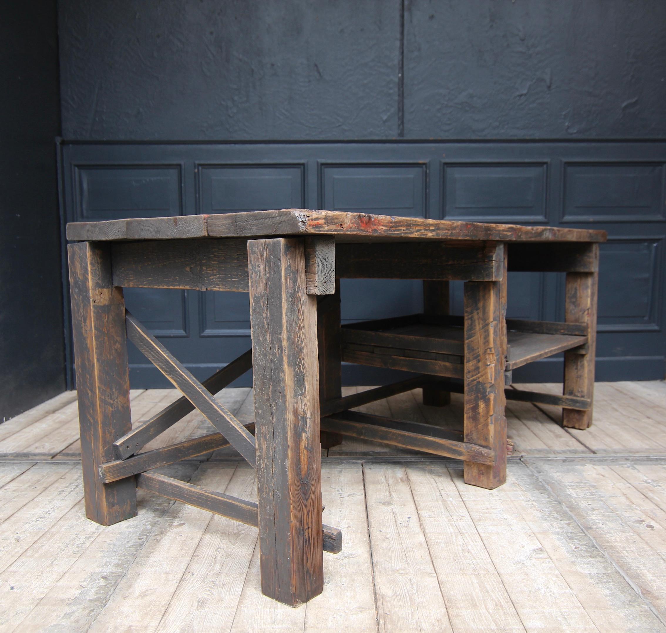 20th Century German Industrial Work Table For Sale at 1stDibs