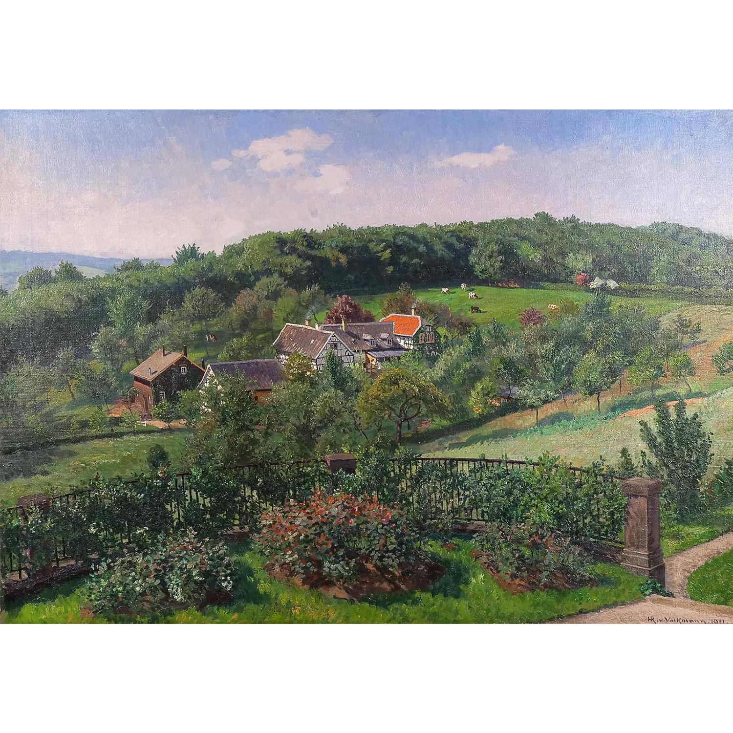 20th Century German Landscape Oil Painting by Prof. Hans Richard von ...