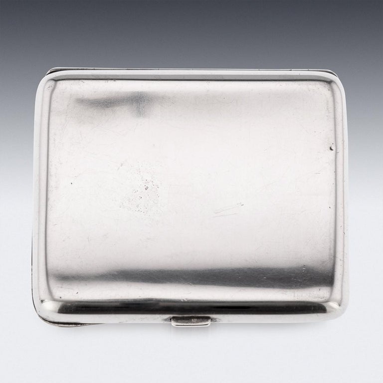 20th Century German Solid Silver and Enamel Cigarette Case, c.1904 For ...