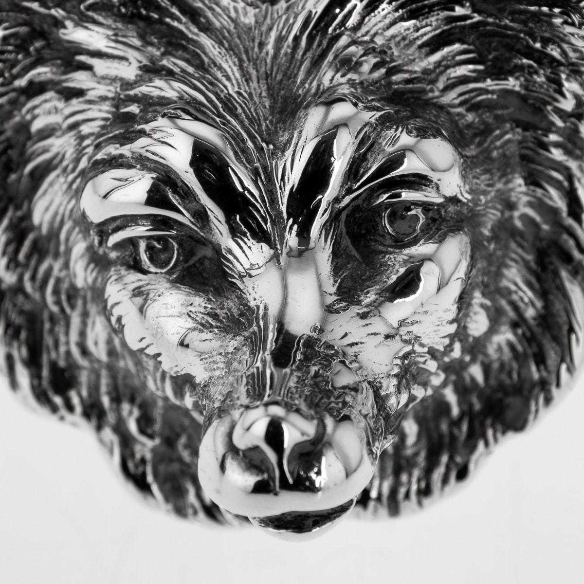 20th Century German Solid Silver Fox Table Ornament, Hanau, c.1900 For ...