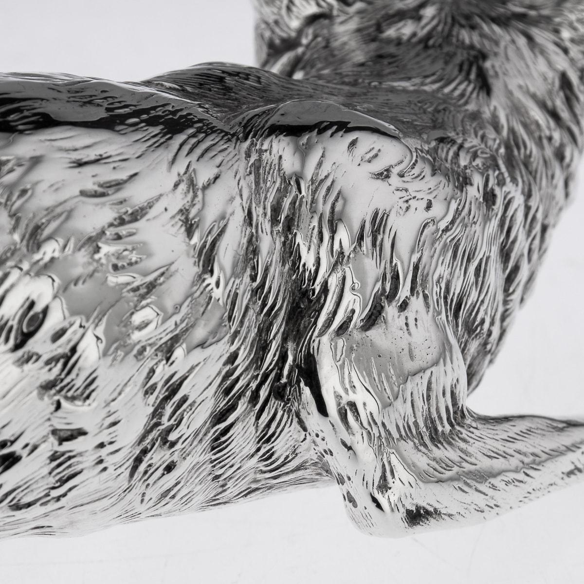 20th Century German Solid Silver Fox Table Ornament, Hanau, c.1900 For ...