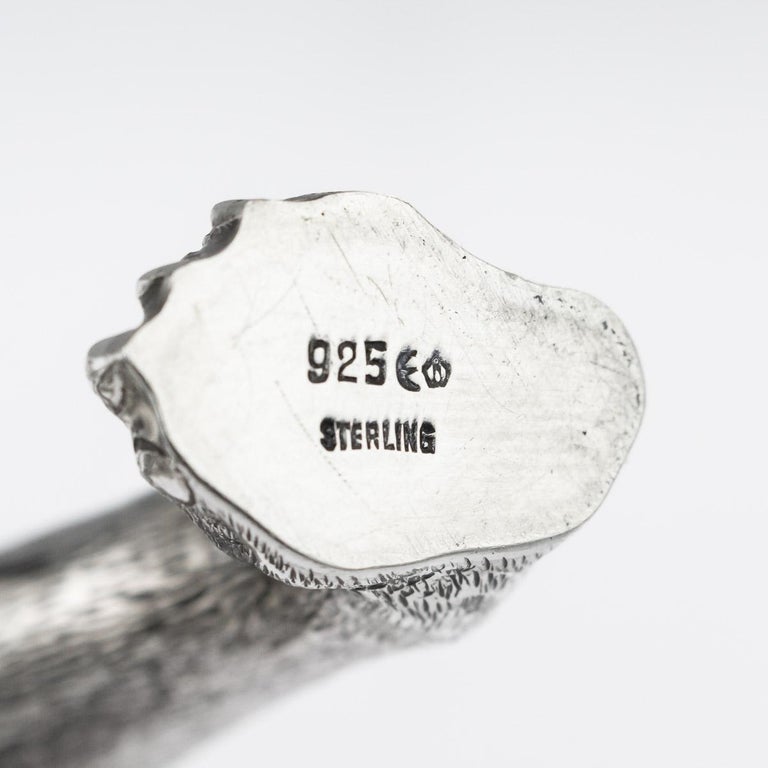 20th Century German Solid Silver Statues Of A Shorthaired Pointer c ...