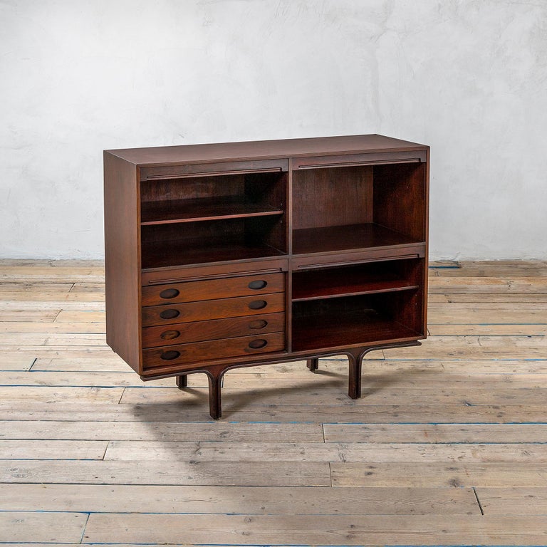 20th Century Gianfranco Frattini Bernini Sideboard Mod 504 with Rolling ...