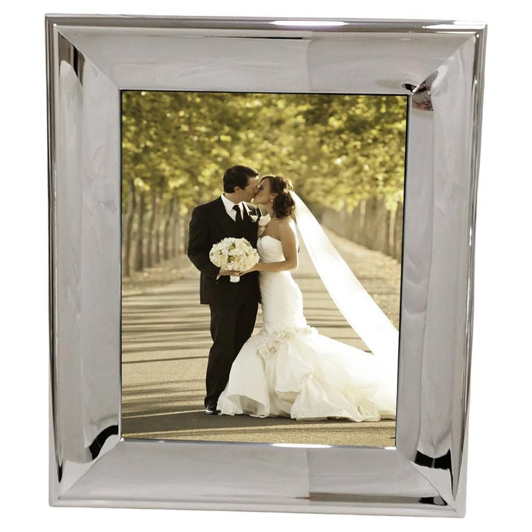 20th Century Giant Italian Sterling Sterling Silver Picture Frame For ...