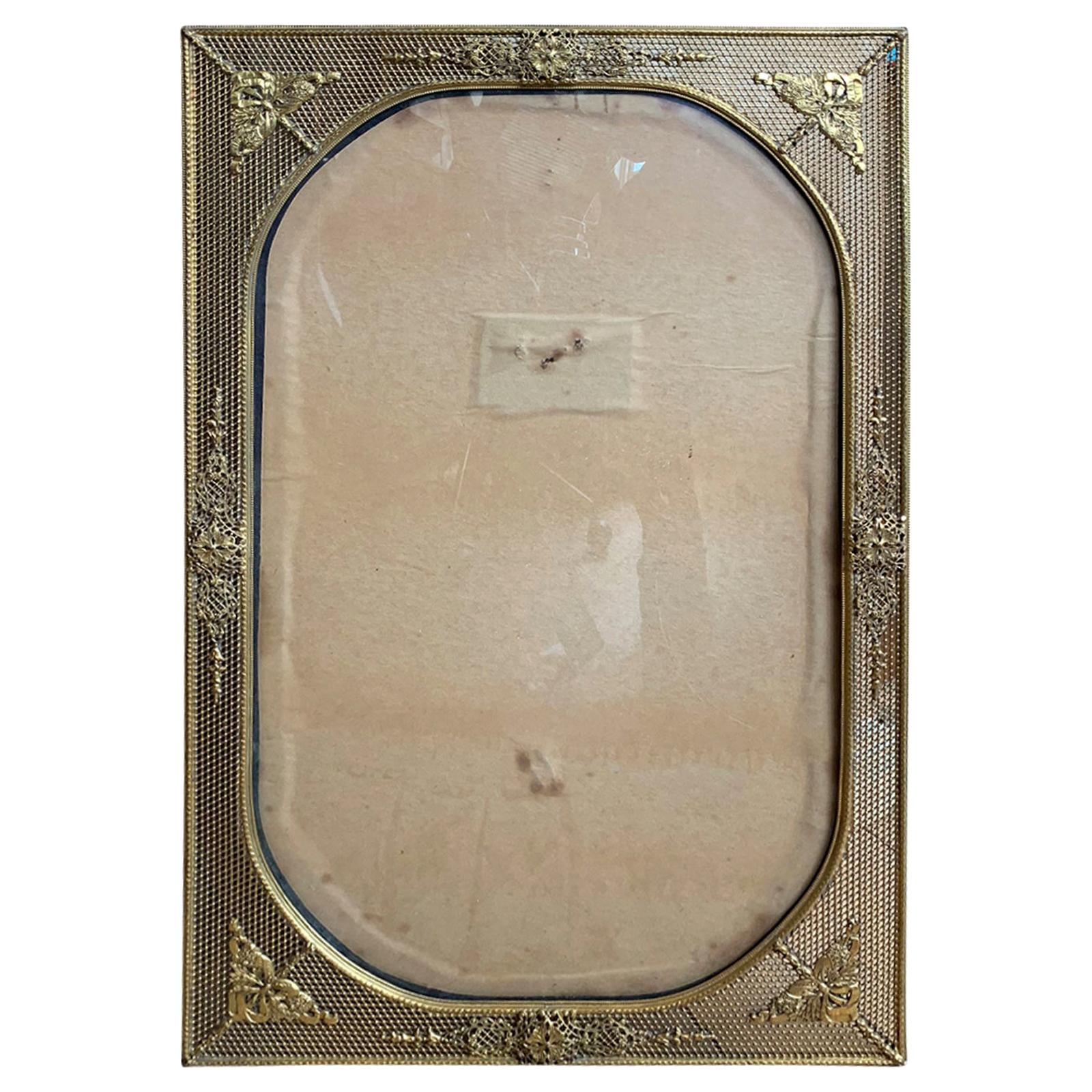 Antique Aesthetic Movement Mission Ebonized and Gilt Walnut Frame, 20th ...