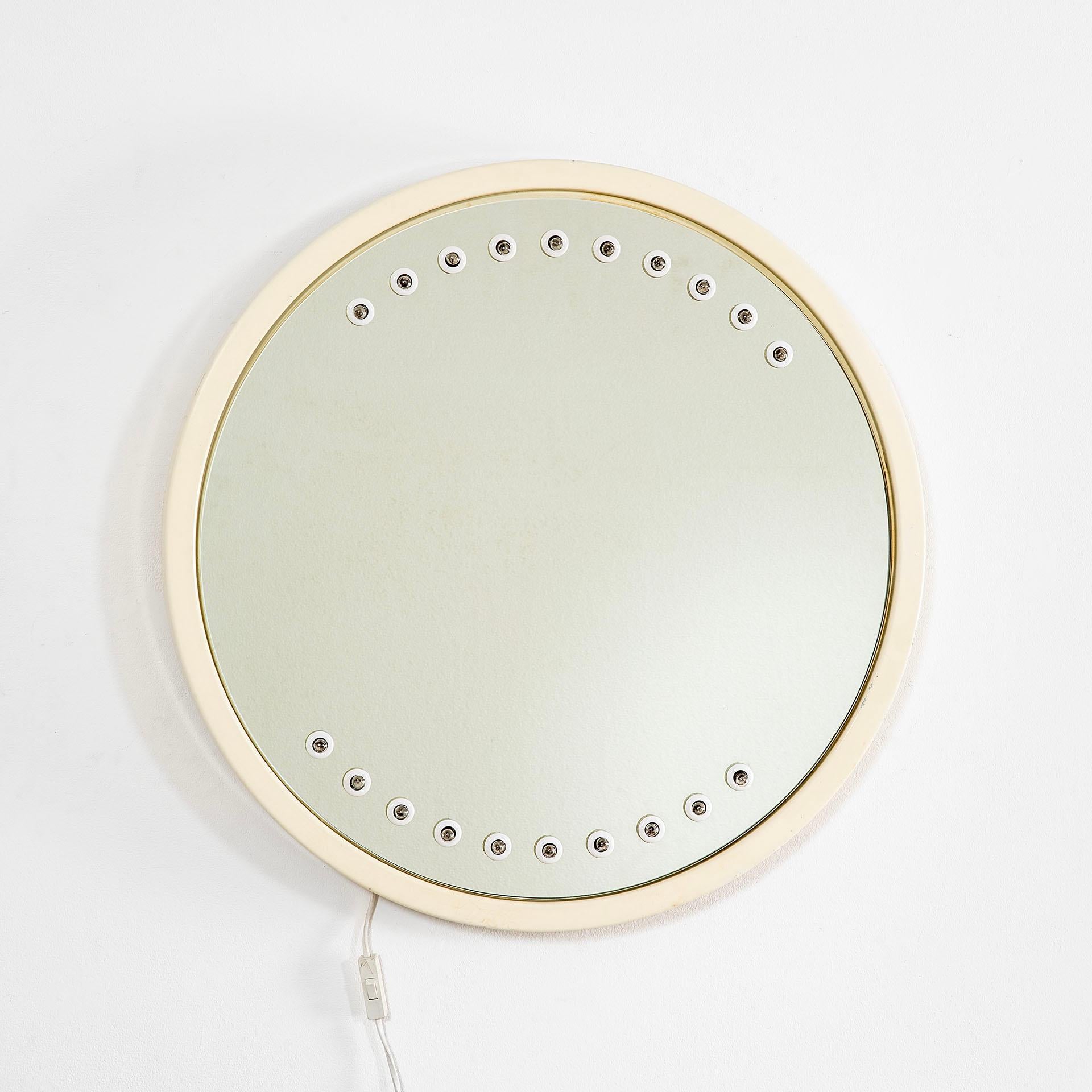 20th Century Gino Sarfatti Lighting Wall Mirror mod. 51B for Arteluce ...