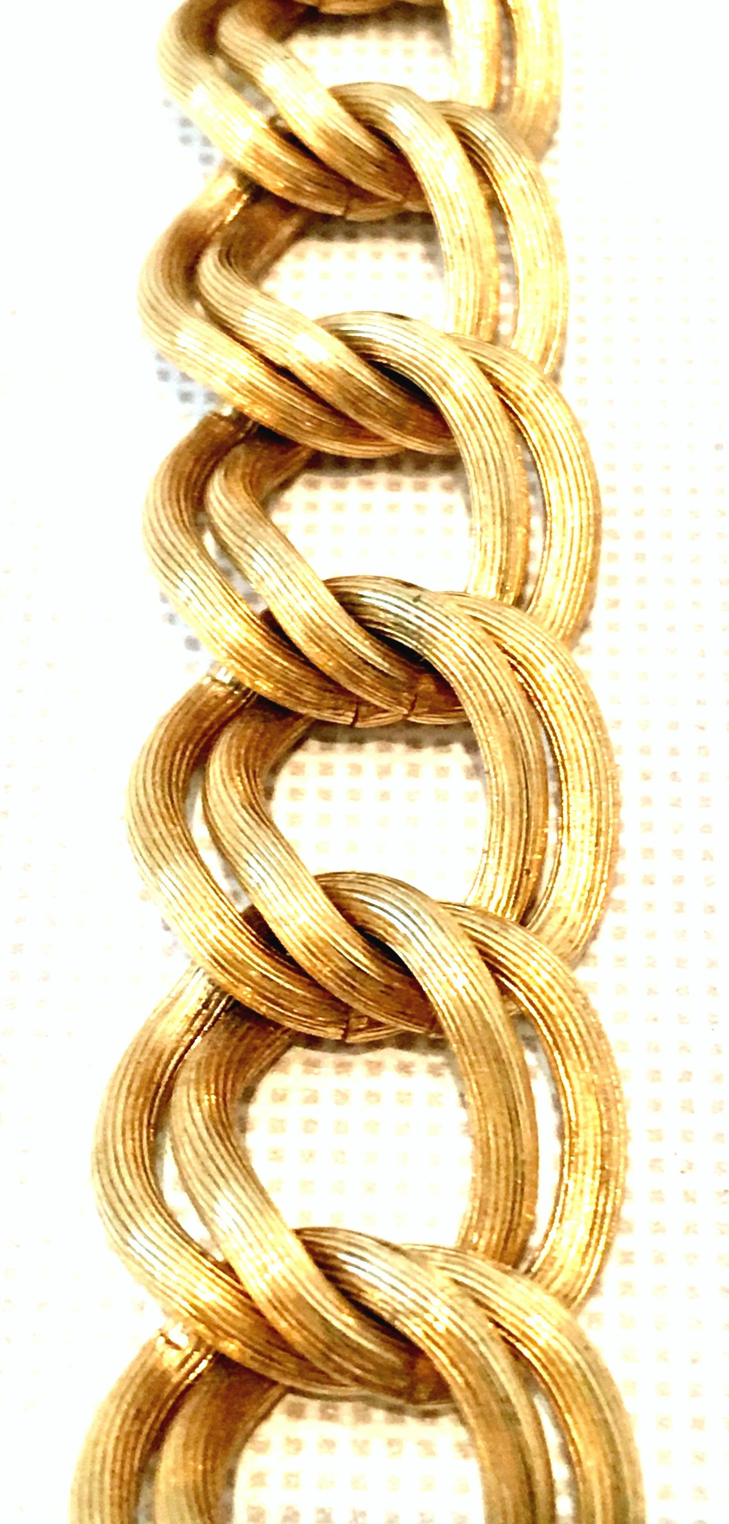 20th Century Givenchy Gold "GG" Logo Double Chain Link Choker Necklace ...