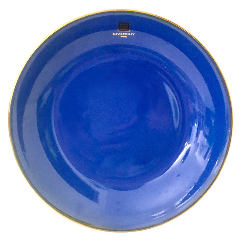 20th Century Givenchy Paris Porcelain Cobalt Enamel and 22k Gold Bowl ...