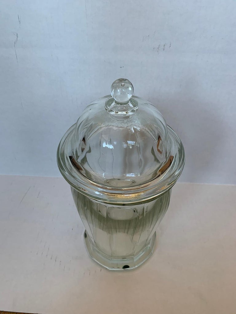 20th Century Glass Candy Jar with Lid at 1stDibs