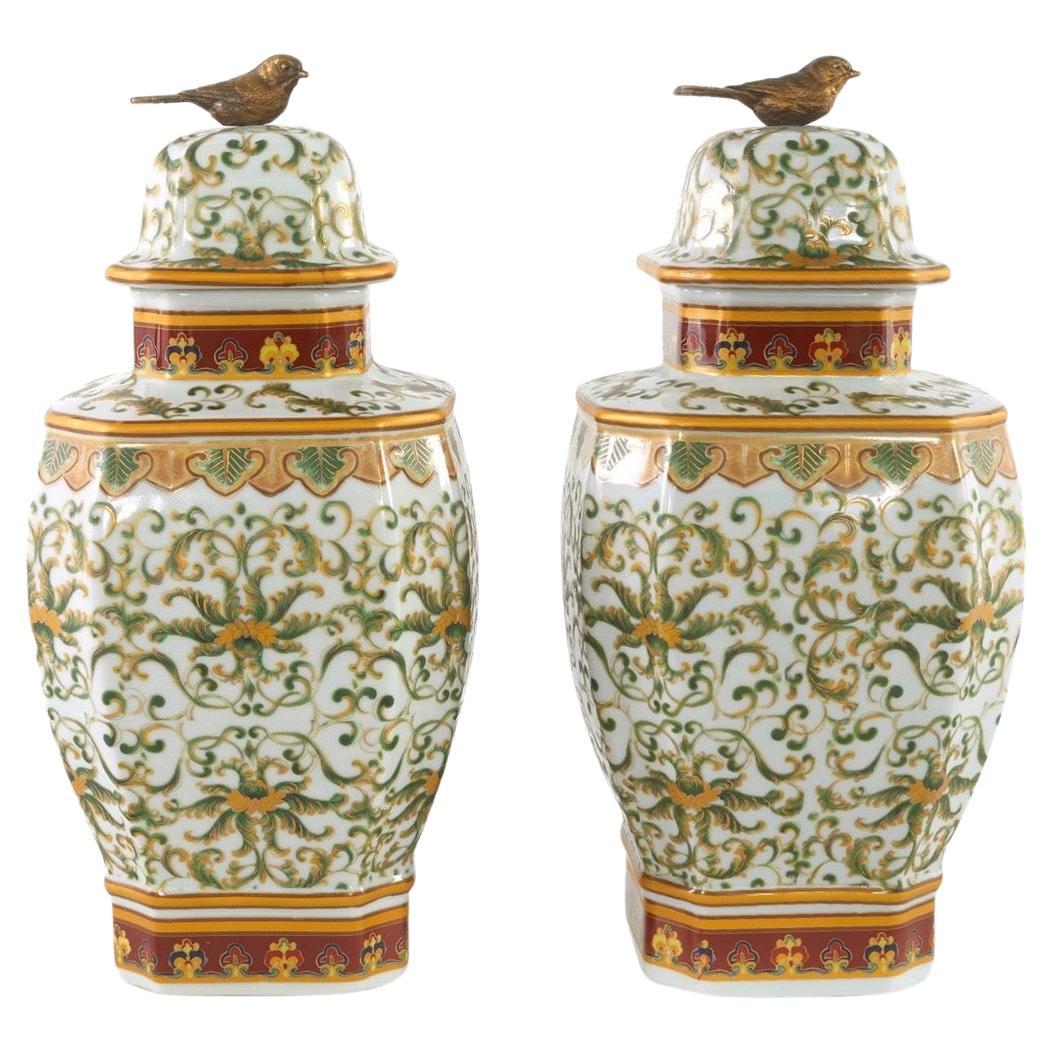 Pair of Late 20th Century Composite Urns at 1stDibs