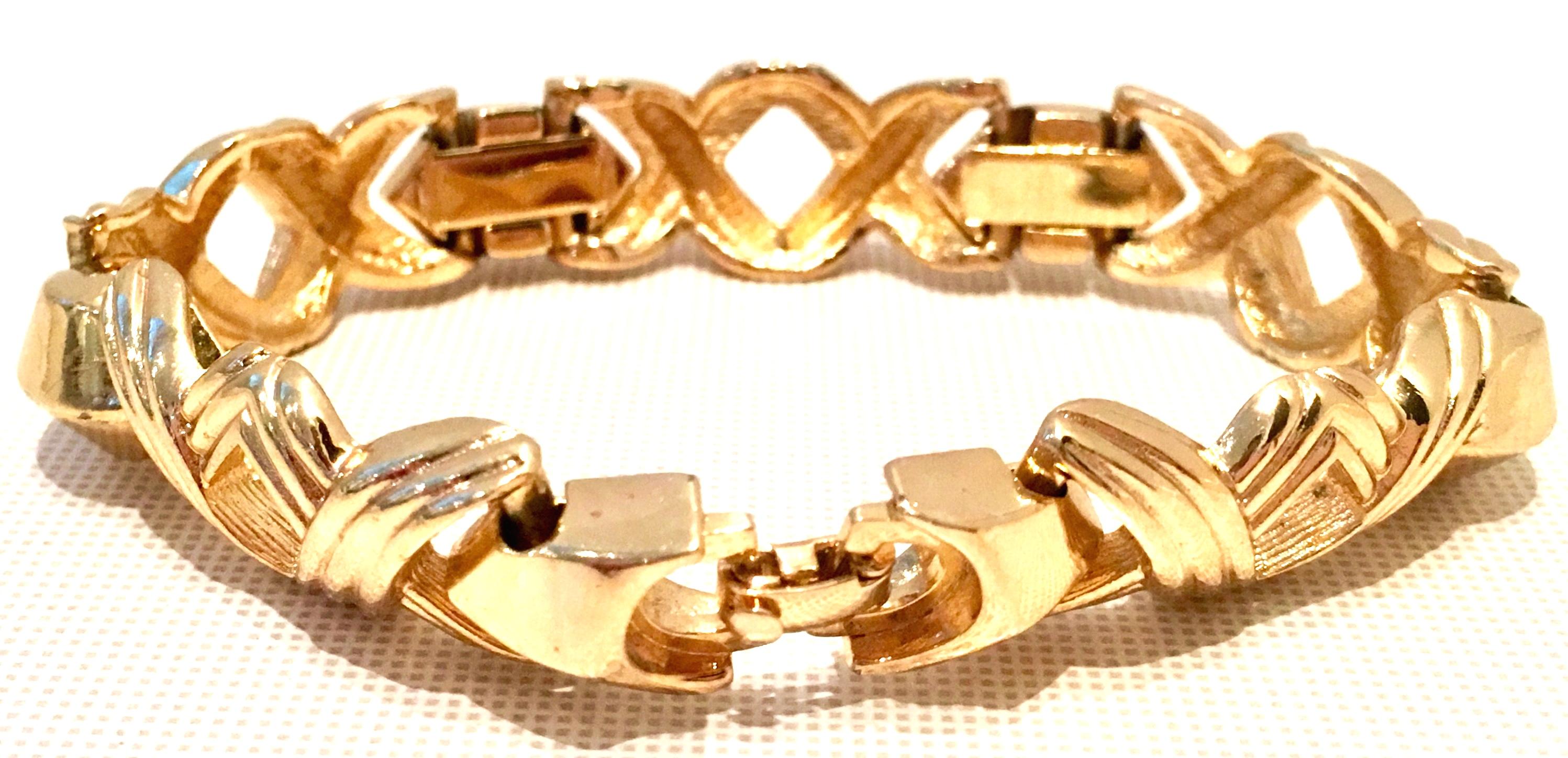 20th Century Gold Link "X" Chunky Necklace and Bracelet By, Christian ...