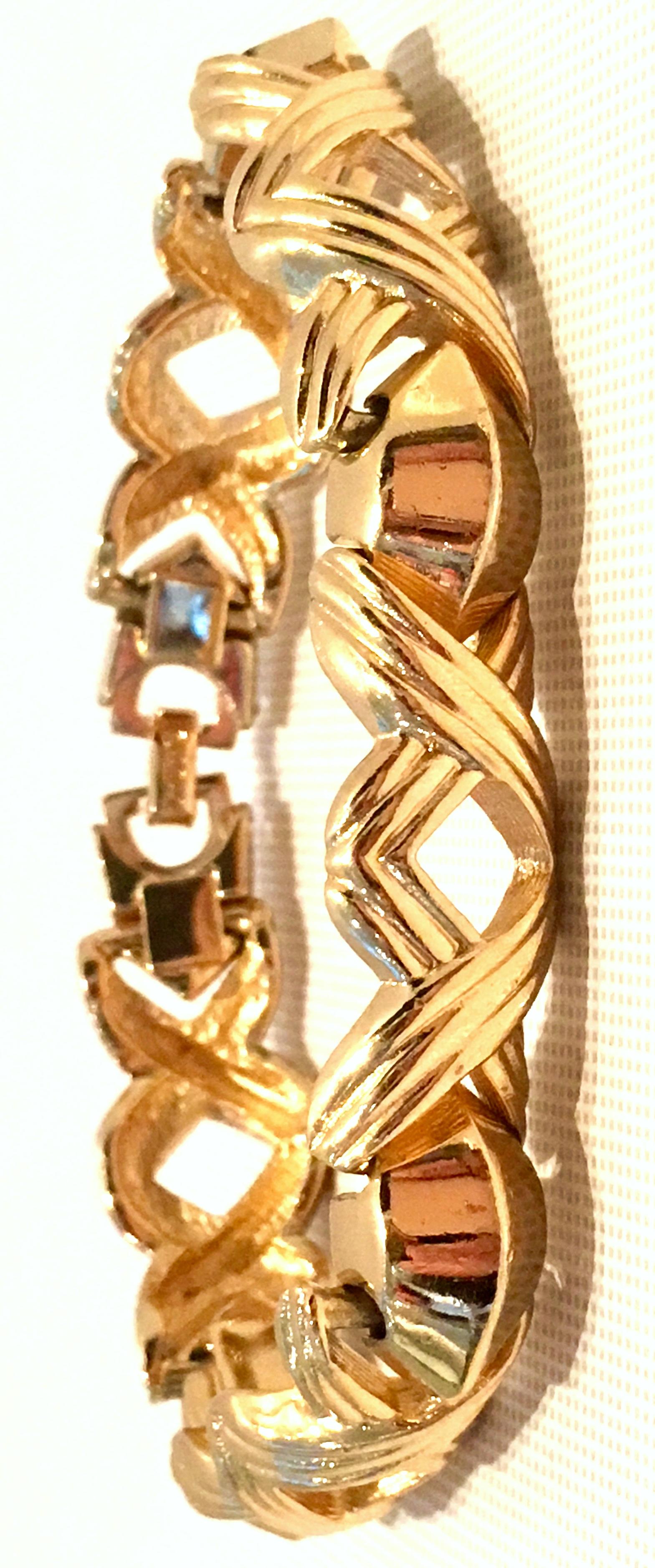 20th Century Gold Link "X" Chunky Necklace and Bracelet By, Christian ...