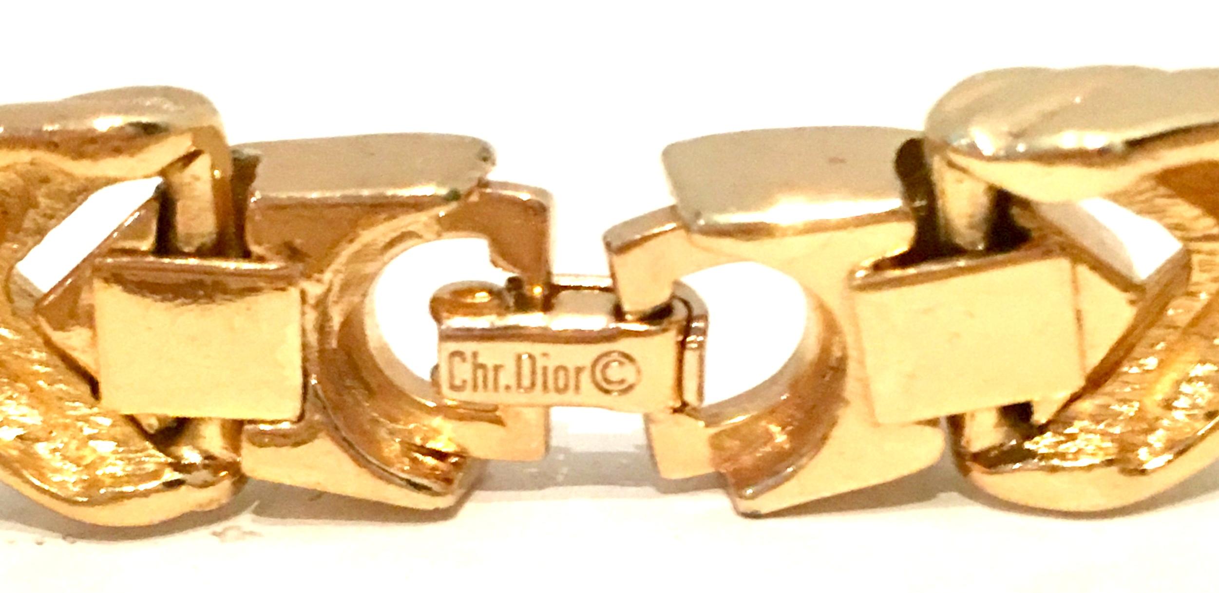 20th Century Gold Link "X" Chunky Necklace and Bracelet By, Christian ...