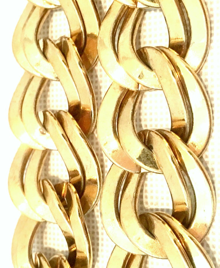 20th Century Gold Plate Double Chain Link Necklace By Monet at 1stDibs