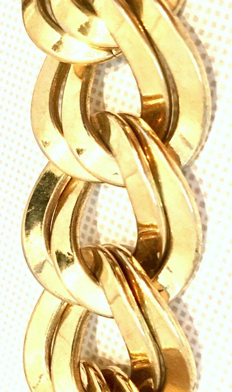 20th Century Gold Plate Double Chain Link Necklace By Monet at 1stDibs