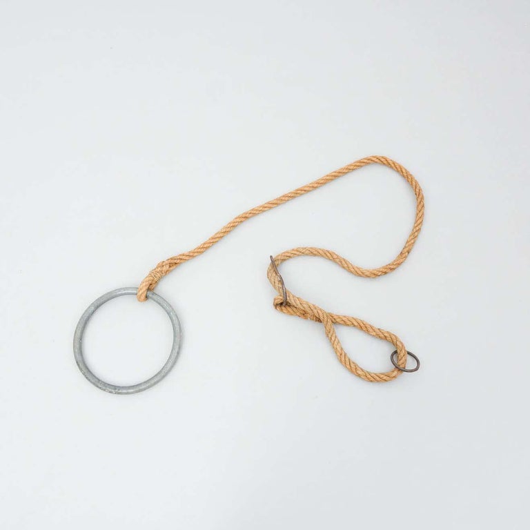 20th Century Gymnastic Rings in Metal and Rope For Sale at 1stDibs