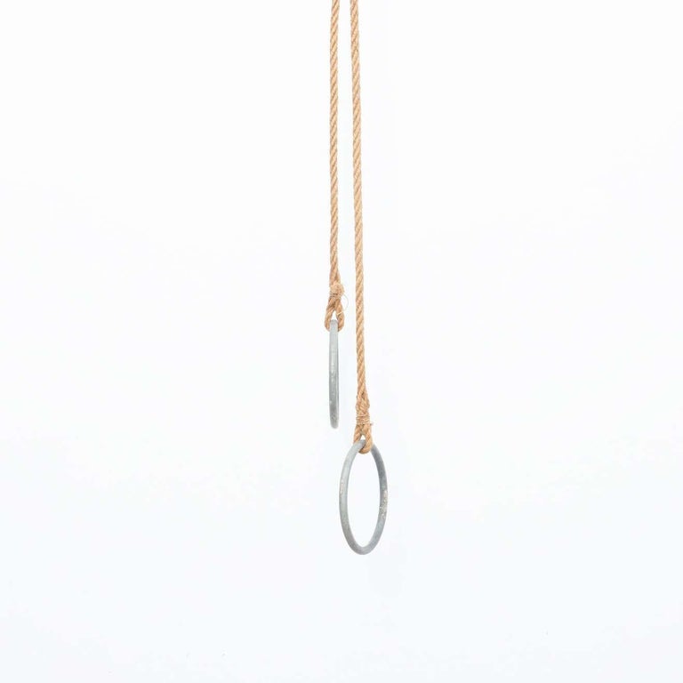 20th Century Gymnastic Rings in Metal and Rope For Sale at 1stDibs
