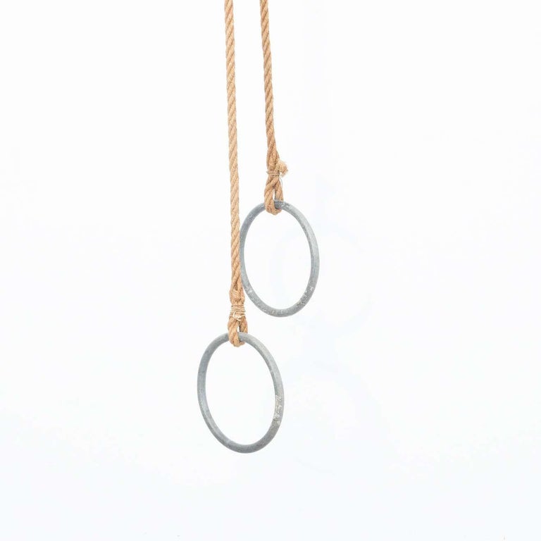 20th Century Gymnastic Rings in Metal and Rope For Sale at 1stDibs