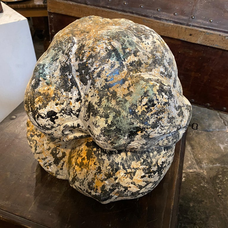 20th Century Hand-Carved Petrified Wood Criyng Man Sculpture For Sale ...