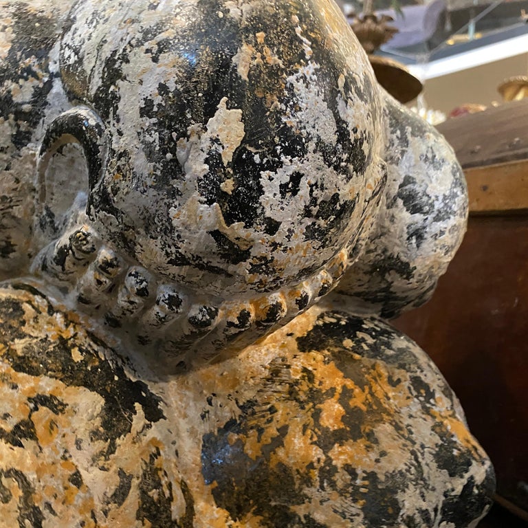 20th Century Hand-Carved Petrified Wood Criyng Man Sculpture For Sale ...