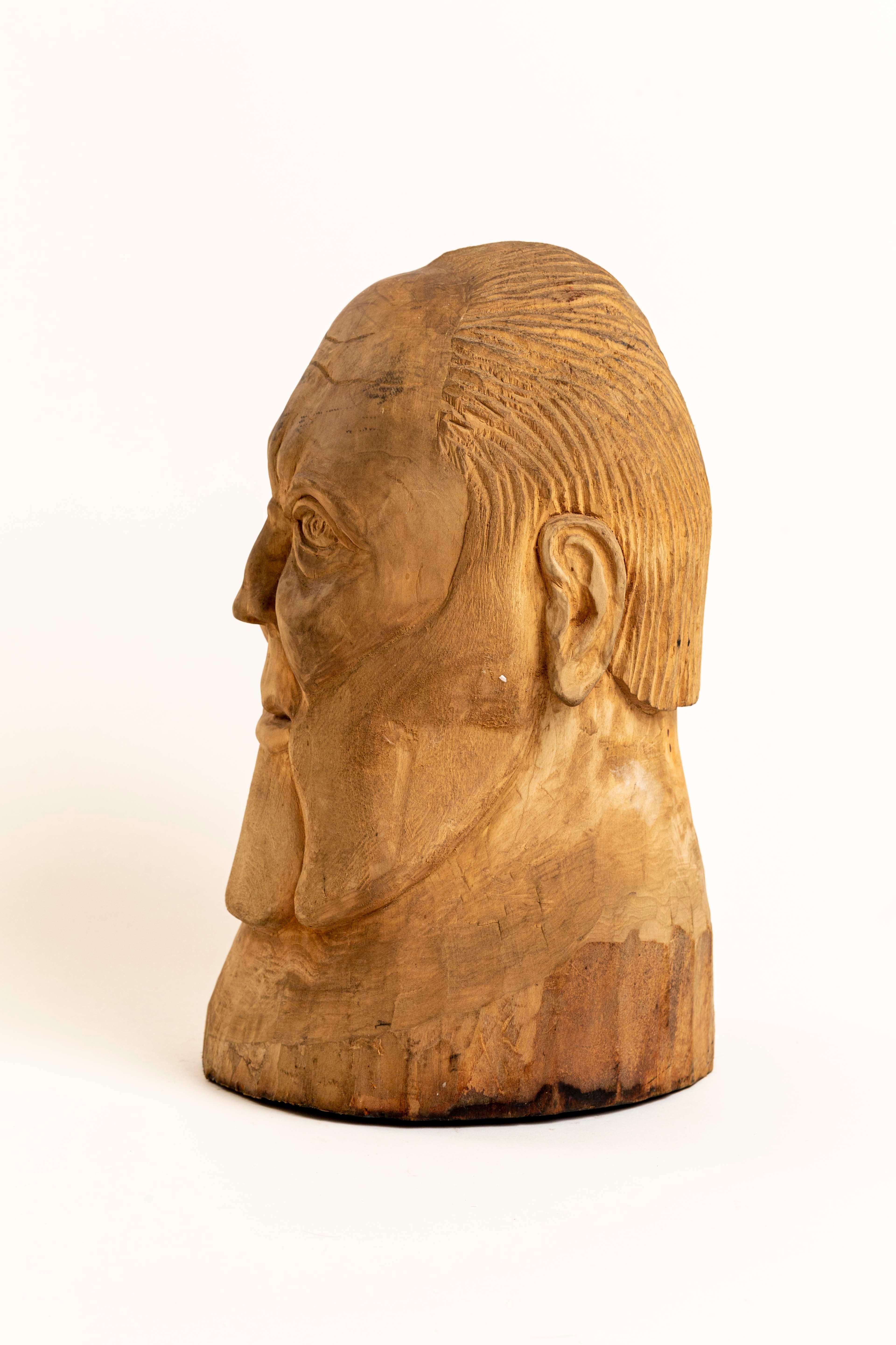 20th Century Hand Carved Wood Folk Art Sculpture by Duane Hansen For ...