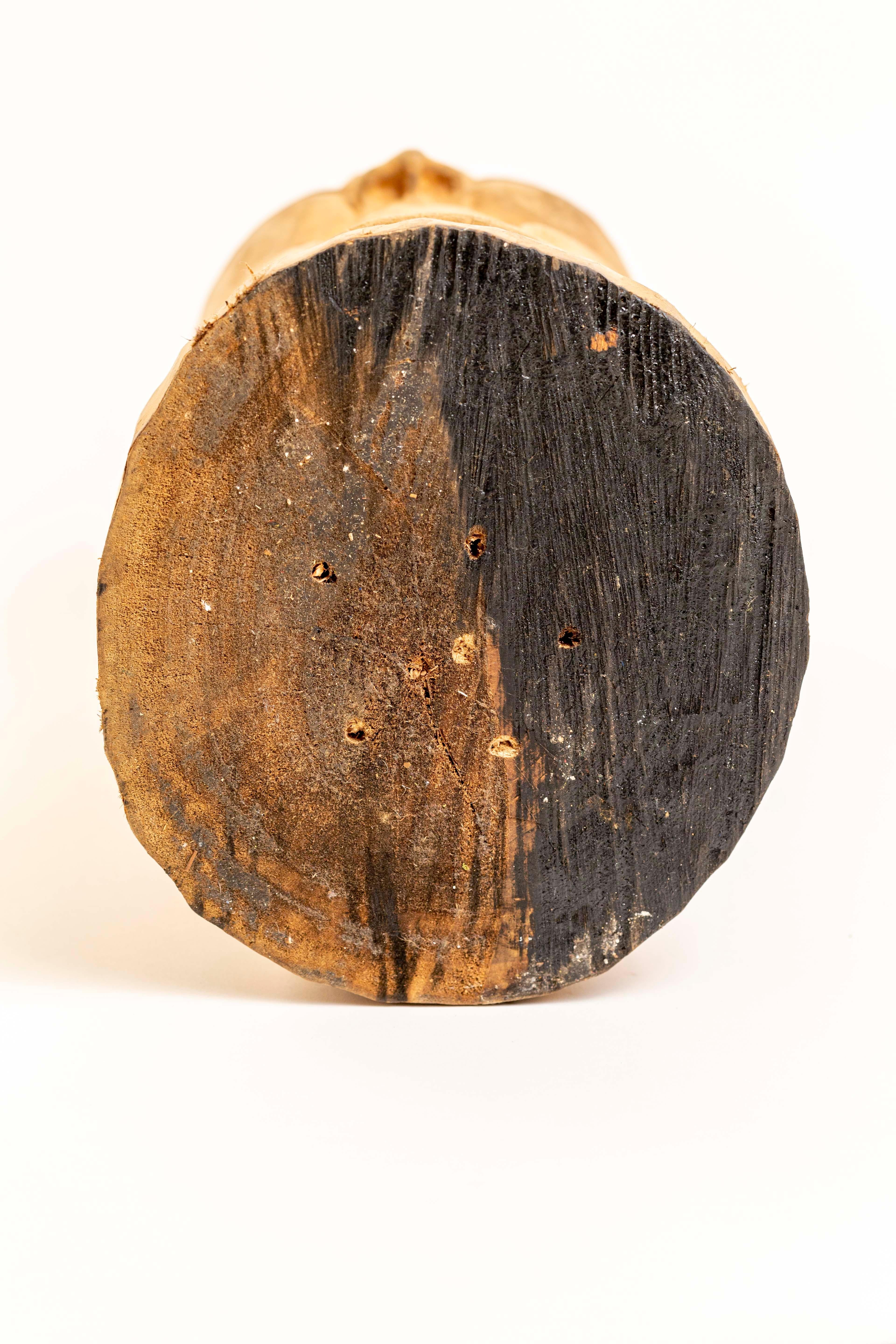 20th Century Hand Carved Wood Folk Art Sculpture by Duane Hansen For ...