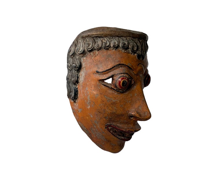 20th Century Hand-Carved Wood Javanese ‘Wayang Topeng’ Theatre Mask ...