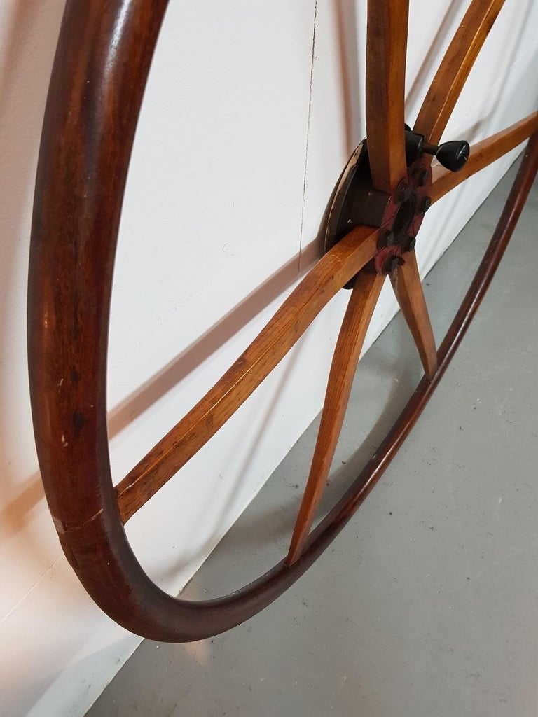 20th Century Handcrafted Dutch Teak Wooden Steering Wheel from a Ship ...