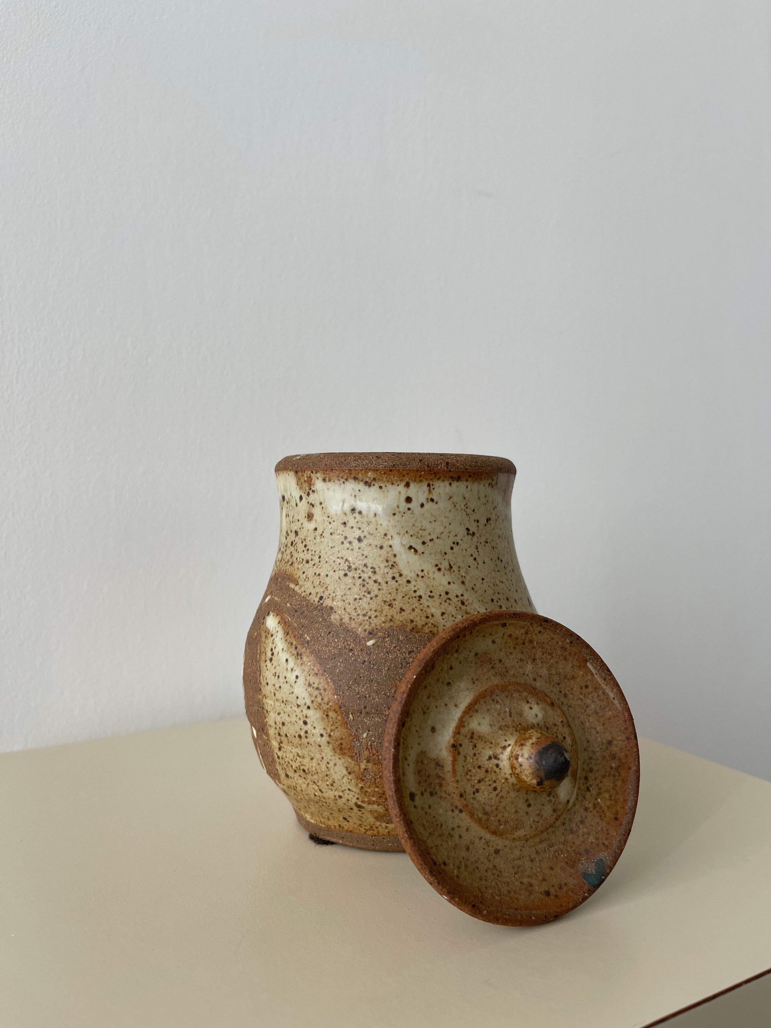 20th Century Handmade Ceramic Jar and Lid at 1stDibs | handmade ceramic jar with lid