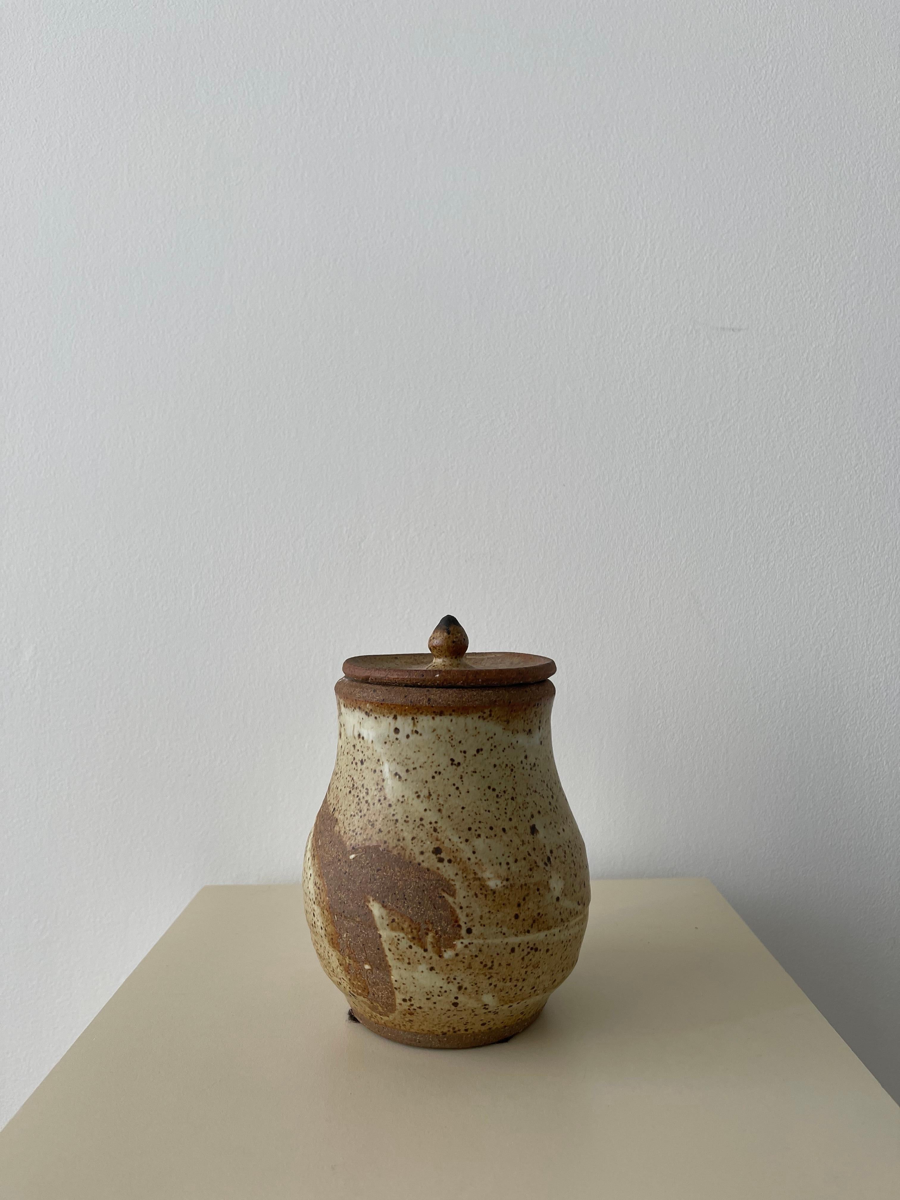 20th Century Handmade Ceramic Jar and Lid at 1stDibs | handmade ceramic jar with lid