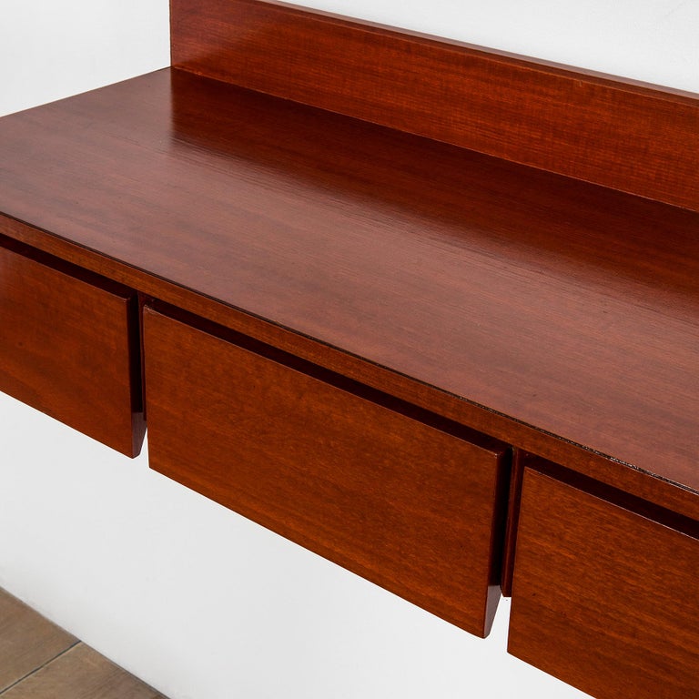 20th Century Ico Parisi Brugnoli Mobili Hanging Console in Wood, 1960s ...